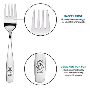 9 Piece Stainless Steel Kids Cutlery, Child and Toddler Safe Flatware, Kids Silverware, Kids Utensil Set Includes 3 Knives, 3 Forks, 3 Spoons, Total of 3 Place Settings, Ideal for Home and Preschools