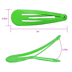 JIARON 80PCS Hair Clips, 2 Inch Non-Slip Metal Hair Barrettes for Girls, Kids, Baby and Women. (20 Colors)