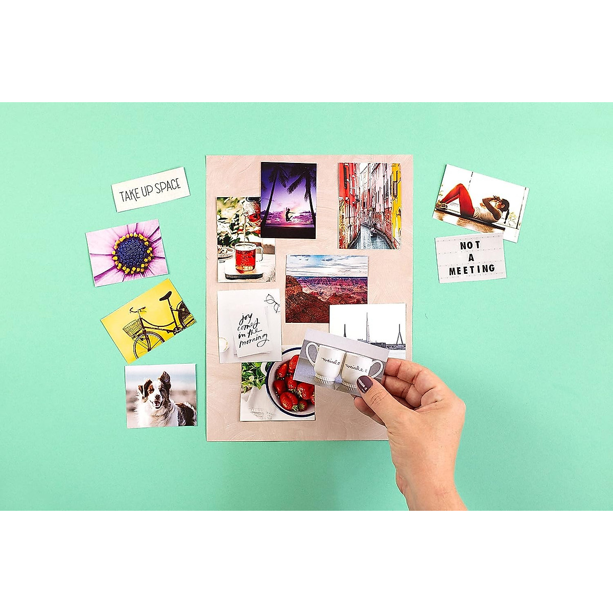 Free Period Press Vision Board Book, 700+ Words & Images in All Categories, for Visualizing Your Life Goals & Dreams, Playful, Stylish and Diverse Pictures for Collage Making & Scrapbooking