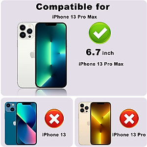 Fotbor [3+3 Pack] iPhone 13 Pro Max Privacy Screen Protector with Camera Lens Protector, Anti Spy Private Full Coverage Bubble Free 9H Hardness Tempered Glass Film 6.7 Inch with Easy Installation Kit