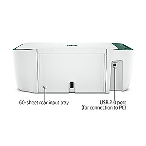 HP DeskJet 27 42e Series Wireless Inkjet Color All-in-One Printer - Print Copy Scan - Mobile Printing - USB Connectivity - Up to 7 ISO PPM - Up to 4800 x 1200 DPI - Sequoia + HDMI Cable