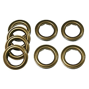 Home Sewing Depot Fast-Set Metal, Size #12 Grommet, 1 9/16", 8 Grommets Total, Antique Brass