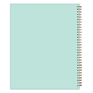 Blue Sky Day Designer 2024 Weekly and Monthly Planner, 8.5" x 11", Frosted Cover, Wirebound, Secret Garden Mint (140101-24)
