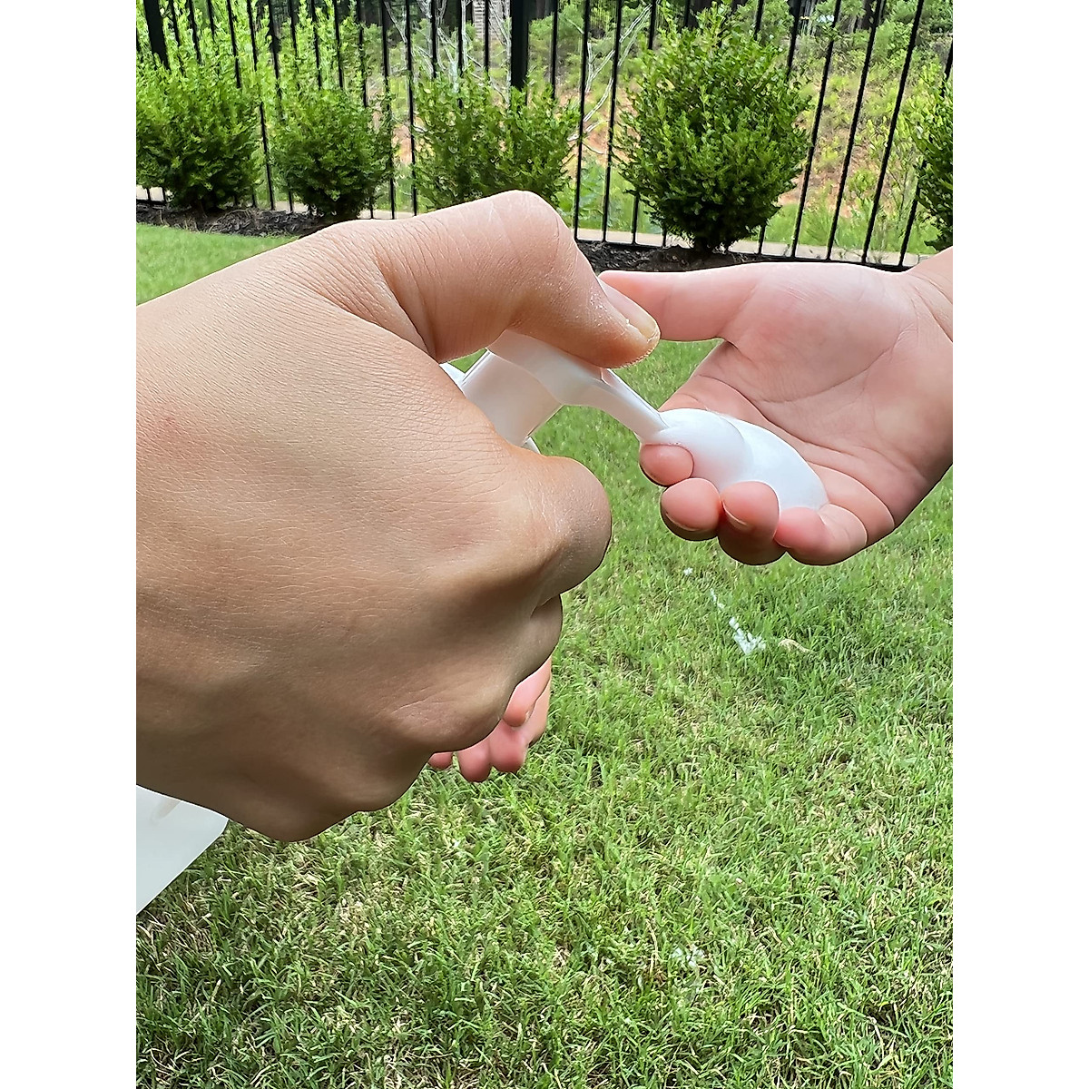 Kasian House Portable 2 Compartment Foam Soap Hand Washing Bottle(18.60oz) - Refillable Soap and Water Bottle for Travel, Sports, Beach, Camping, Fishing, Playground, Parents, On the Go Hand Sanitizer