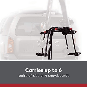 YAKIMA - HitchSki Ski & Board Conversion Mount For Bike Hitch Rack, Fits Up To 6 Pairs of Skis or 4 Snowboards