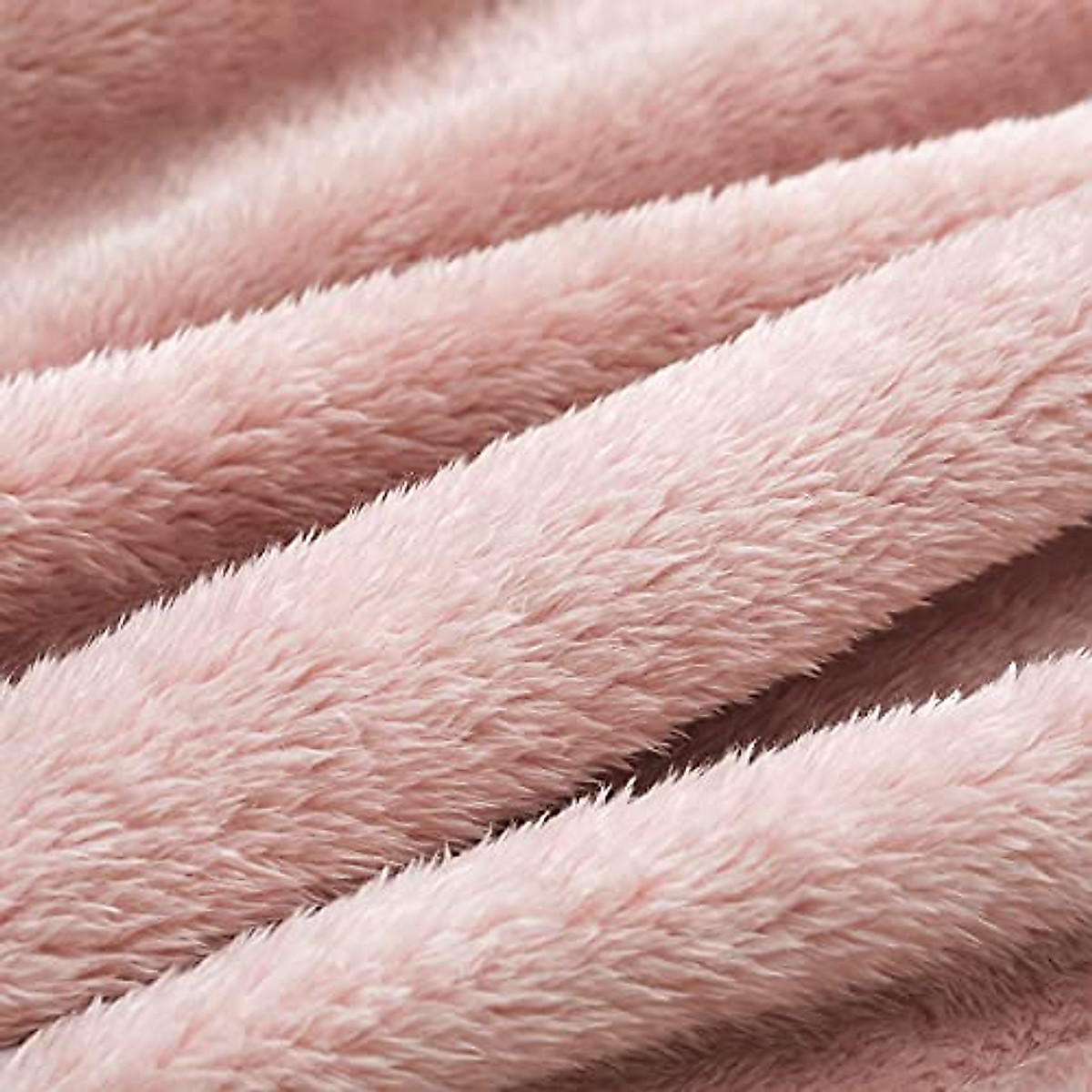 Exclusivo Mezcla Plush Fuzzy Fleece Throw Blanket, Super Soft, Fluffy and Warm Blankets for Couch, Bed, All Season Use (30x40 Inches, Dusty Pink)
