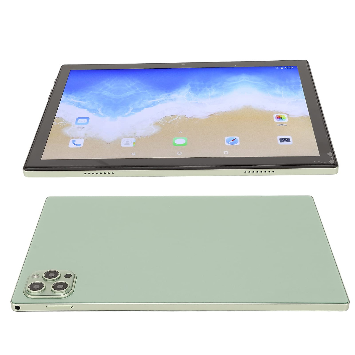 DAUZ 10 Inch Tablet, Tablet 10 Inch 100-240V Green for Travel for Home (US Plug)