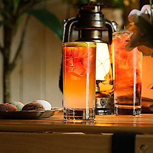 LUXU Premium Highball Drinking Glasses (Set of 6)-8 oz Tom Collins Glasses,Clear Tall Glass Cups,Cute Cocktail Glasses,Lead-free Water Glasses Bar Glassware for Mojito Beverages and Mixed Drinks