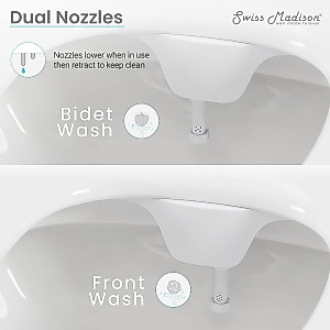Swiss Madison Well Made Forever SM-BSA01 Aqua Non-Electric Toilet Bidet Seat Attachment, White