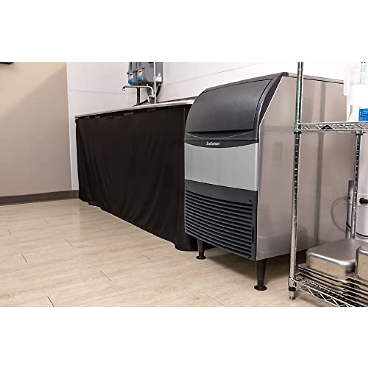 Scotsman UN324A-1 Nugget-Style Ice Maker with Bin, 80-Pound Capacity, Stainless Steel, 115-Volts, NSF