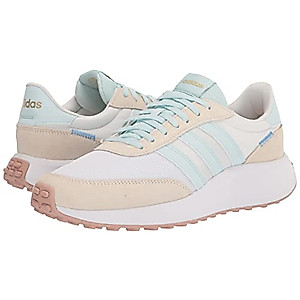 adidas Women's 70s Running Shoe, FTWR White/Almost Blue/Off White, 8
