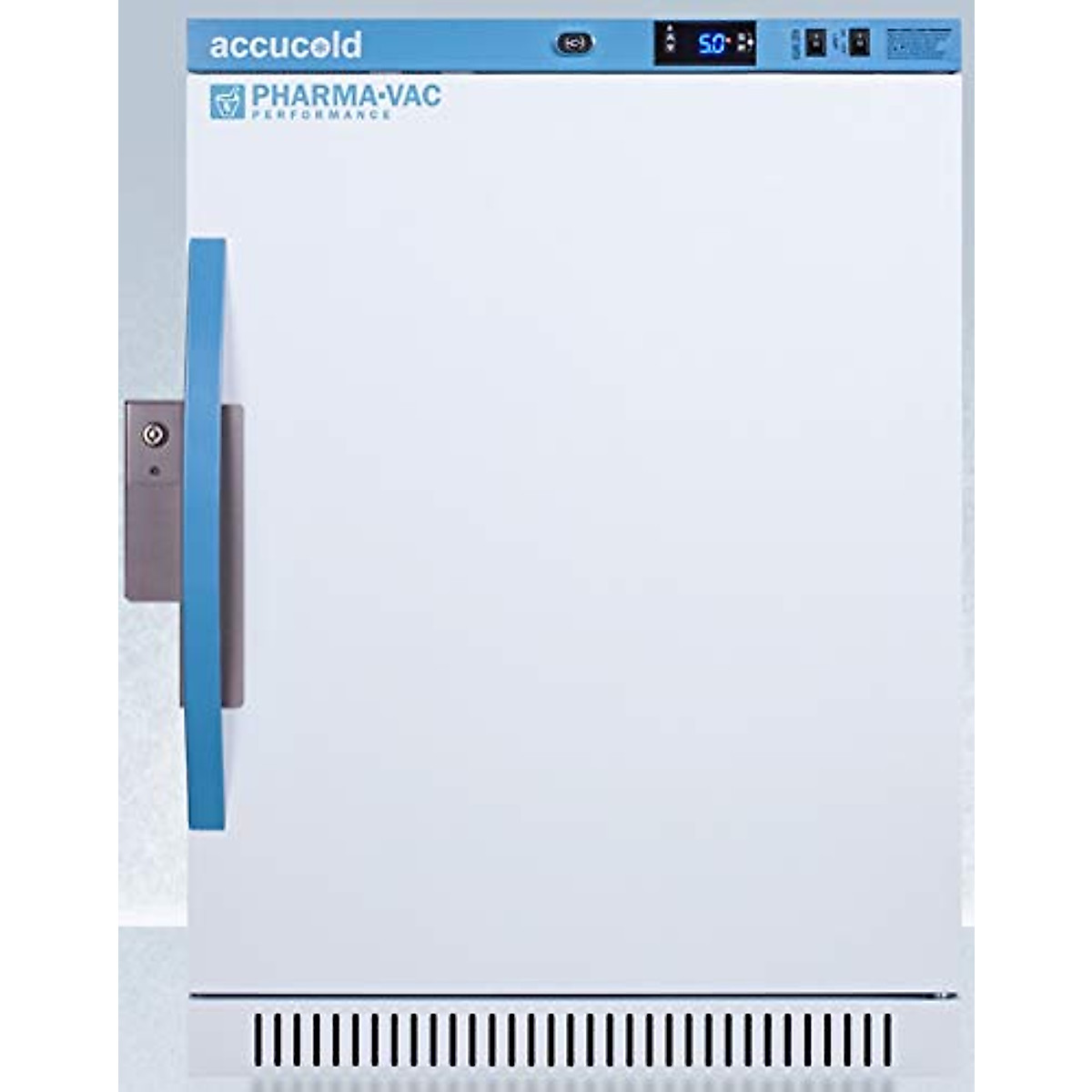 Summit Appliance ARS6PV Pharma-Vac Performance Series 6 Cu.Ft. Freestanding ADA Height Vaccine All-refrigerator with Auto Defrost, Factory-installed Lock, Digital Thermostat and White Cabinet