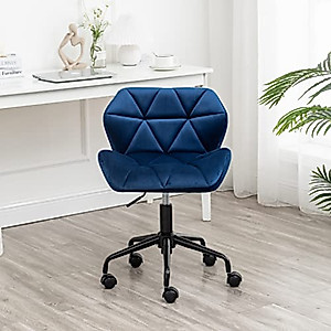 Roundhill Furniture Eldon Diamond Tufted Adjustable Swivel Office Chair, BLUE