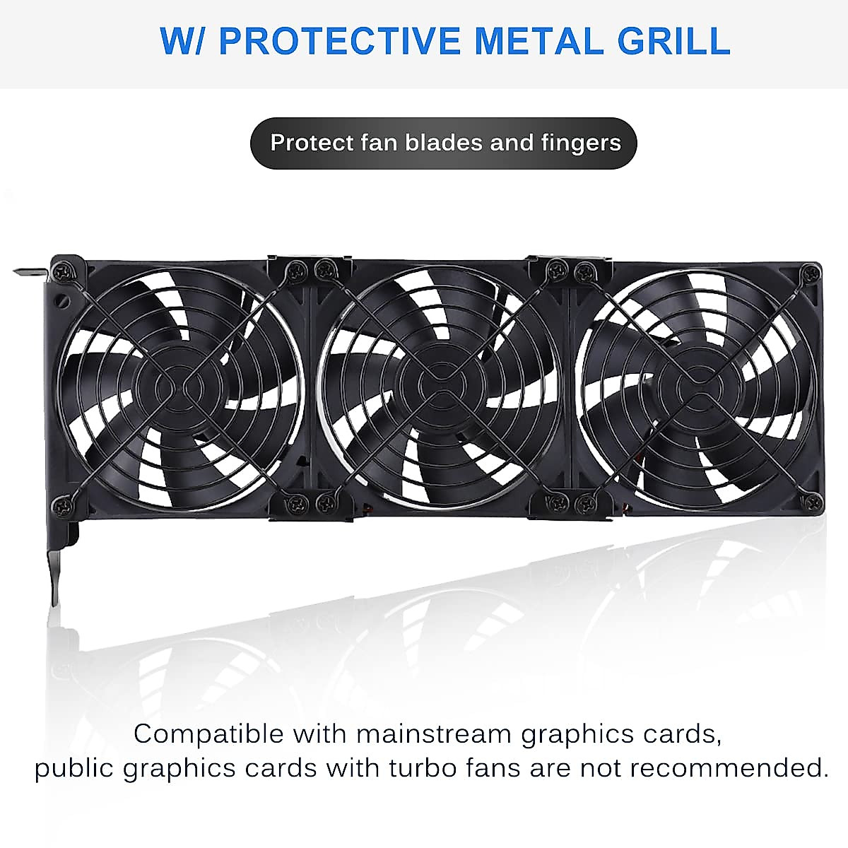 GDSTIME Graphic Card Fans, PCI Slot 3 x 90mm 92mm Fans, Graphics Card Cooler, Video Card Cooler, VGA Cooler