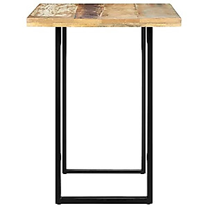 WHOPBXGAD Dining Table,Industrial Restaurant Counter, Wooden bar Table for Living Room, Dining Room, Bistro Table,47.2"x23.6"x29.9" Solid Reclaimed Wood