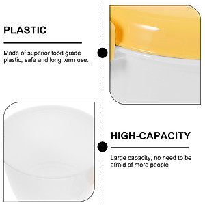 UPKOCH Rice Container Mini Rice Cooker Microwave Rice Cooker Steamer Bowl Microwave Pasta Cooker Cookware for Vegetables Quinoa Oatmeal Ramen L Rice Container Mini Rice Cooker, Yellow