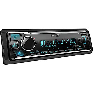 KENWOOD KMM-BT332U Bluetooth Car Stereo with USB Port, AM/FM Radio, MP3 Player, Multi Color LCD, Detachable Face, Built in Amazon Alexa Plus SXV300V1 SiriusXM Tuner