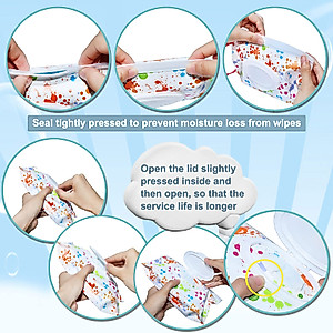 4 Pack Baby Refillable Wet Wipe Dispenser, Reusable Wipe Holder Wipes Pouch Container, Portable Travel Wipes Holders & Case, Eco Friendly and Lightweight Wipes Pouch