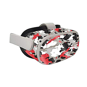 MIGHTY SKINS Glossy Glitter Skin Compatible with Oculus Quest 2 - Red Camo | Protective, Durable High-Gloss Glitter Finish | Easy to Apply, Remove, and Change Styles | Made in The USA (GL-OCQU2-Red Camo)