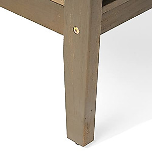 Christopher Knight Home Keanu Outdoor Wooden Club Chairs (Set of 2), Gray/Dark Gray