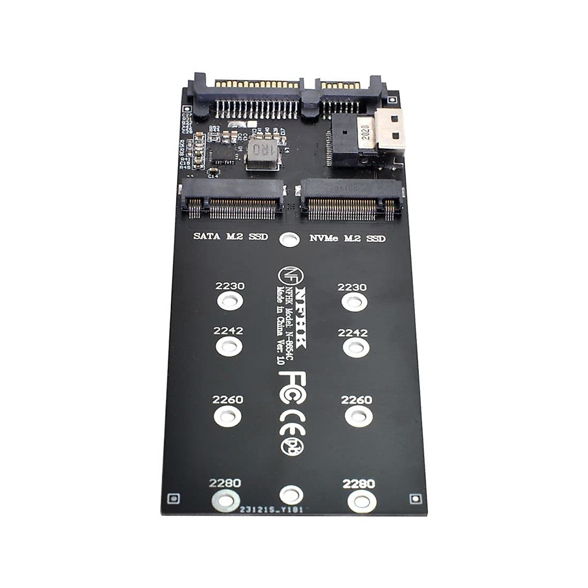 chenyang CY M.2 NVME SSD to SFF-8654 ＆ NGFF SATA SSD to SATA 2 in 1 Combo Adapter for Mainboard (Not Work NVEM SSD to SATA)
