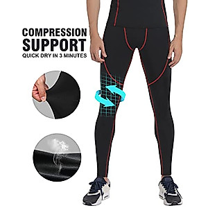 Milin Naco Men's Compression Pants Compression Leggings Sports Compression Pants & Tights Running Tights Ski Base Layer
