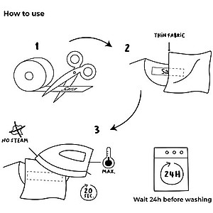 100 Personalized Iron-on Fabric Labels to Mark Your Clothes. Gentle with Your Kids Skin, for Children's School Uniform/Clothes/Clothing Labels for Kids, Baby and Children.
