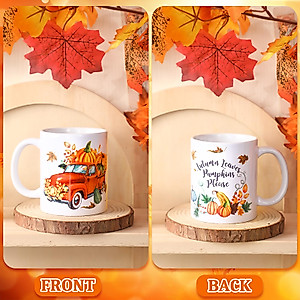 Patelai Pumpkin Coffee Mug Fall Coffee Mug Hello Pumpkin Mugs Hello Fall Mug Autumn Coffee Cups Thanksgiving Gnomes Themed Mug for Women Thanksgiving Gift