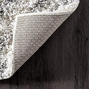 nuLOOM Iola Geometric Shag Area Rug, 6' 7" x 9', White