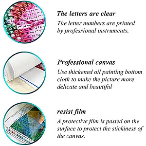 Diamond Art Painting by Number Kits for Adults Angel Girl with Shining Wing Round Full Drill 5D Diamond Art Easy for Beginner Cross Stitch Mosaic Craft Hobby Wall Art for Home Decor 40x40cm