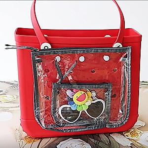 TEYOUYI Clear Designer Insert Bags for BOGG Bag Travel Organizer Storage Pop in Bogg Bag-Set of 2