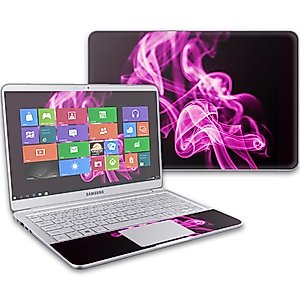MightySkins Skin Compatible with Samsung Notebook 9 13" (2017) wrap Cover Sticker Skins Pink Flames