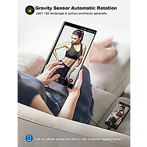 UPERFECT 4K Portable Monitor Touchscreen, S Gravity Sensor Automatic Rotate 15.6'' Slimmest 100% Adobe RGB 10-Point Touch UHD 2 USB C Monitor Bracket Integrated & Frameless Bezel Glass Laptop Display