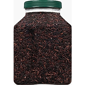 RiceSelect Premium Black Rice, Whole-Grain, Gluten-Free, Non-GMO, and Vegan Rice, BPA-Free 22-Ounce Jar (Pack of 1)