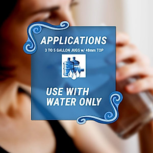 TERA PUMP TRRWC02 Reusable No-Splash Cap for 48mm Screw Top Snap on Crown Top, 3 Gallon to 6 Gallon Bottle Water Dispensers with Probes