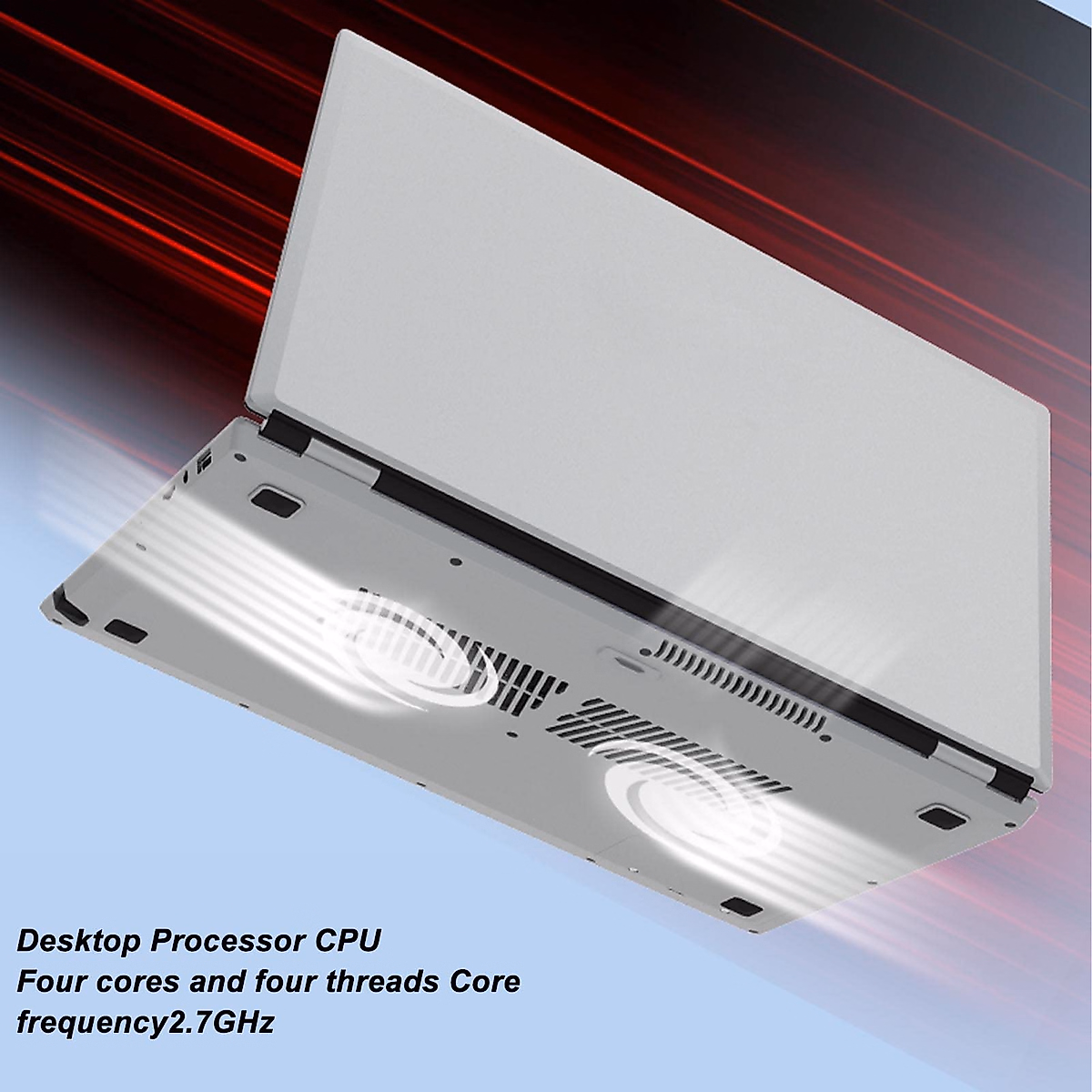 Jectse 15.6in Laptop, 2.4G 5G WiFi 16GB DDR4 RAM Quad Core 180 Degree Flip Notebook Computer with Backlit Keyboard, HD IPS Screen, 5000mA Battery for Windows 11 (16G+256G US Plug)