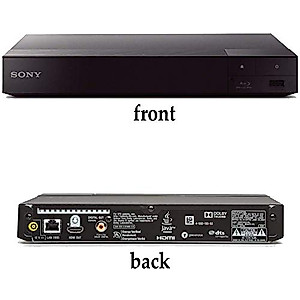 Sony BDP-BX370 / BDP-S3700 Blu-Ray Disc Player with Built-in Wi-Fi | HD Blu-ray Disc Playback, Bundle Incl. Remote Control, Cleaning Kit, High Speed HDMI Cable, Ear Buds