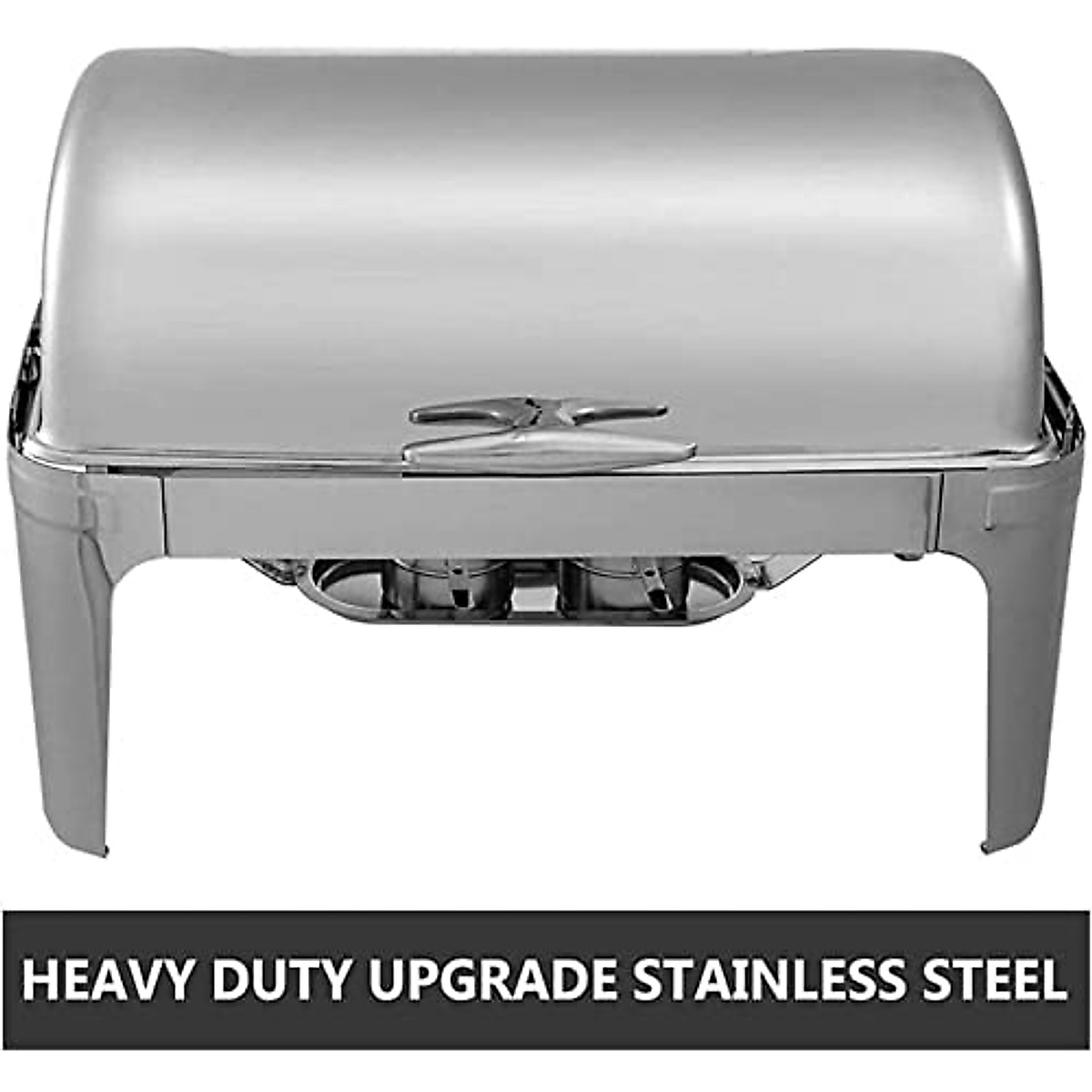 UZOURI Stainless Steel Chafing Dish, Chafing Dish Set Food Warmer Buffet with 2 Chafing Dish Methanol Gel Fuel, for Buffet Catering Kitchen Party