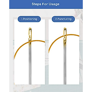 48PCS Self Threading Sewing Needles, Embroidery Needles for Hand Sewing, Easy Side Threading high-Level 3 Sizes, for DIY, Sewing and Mending, Embroidery