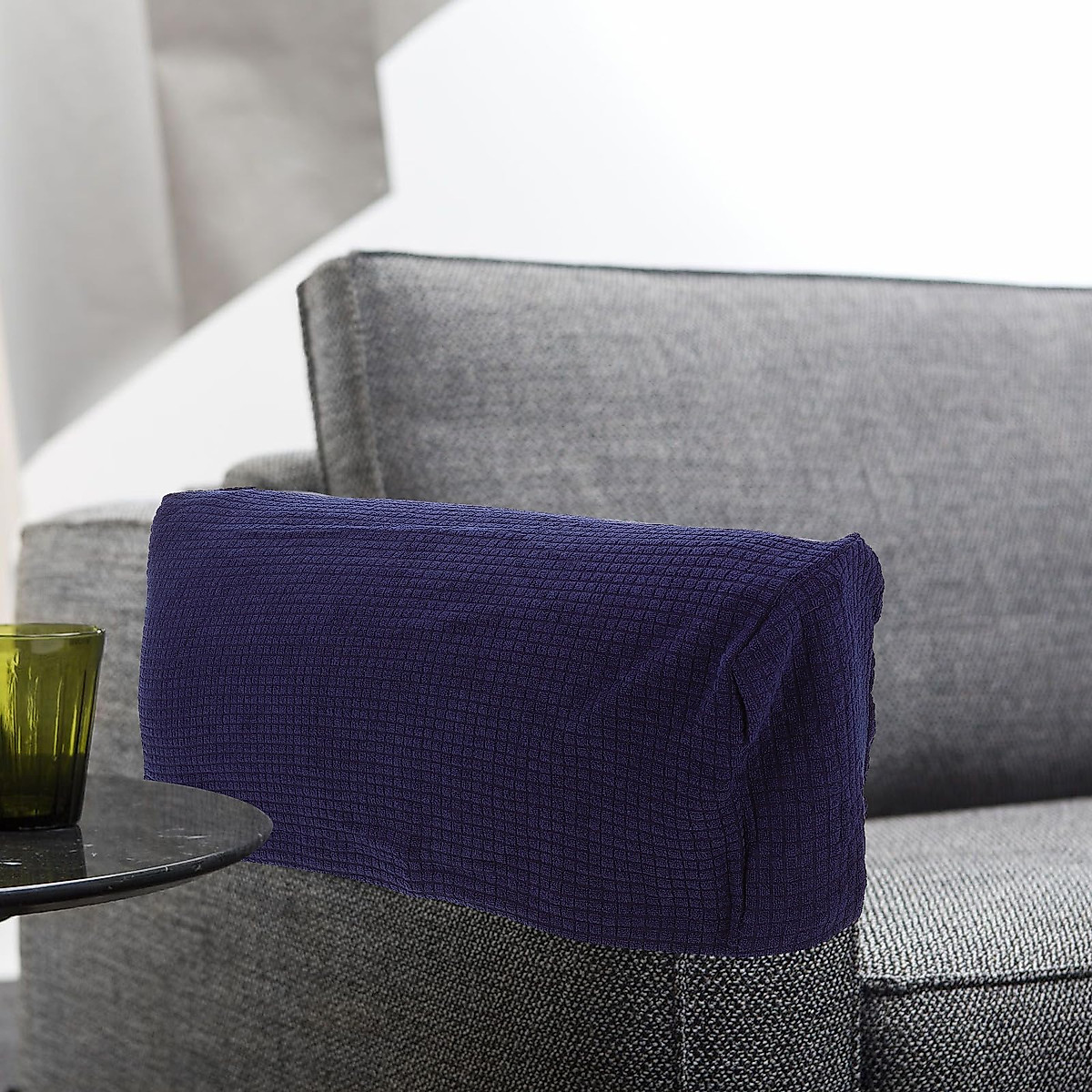 FOMIYES 2pcs Sofa Armrest Covers - Slip Stretch Couch Armrest Covers Furniture Armrest Armchair Protector Slipcovers Arm Guard Sleeve for Chairs Recliner Dogs Cats Pets Cloth A