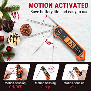 ThermoPro TP19H Digital Meat Thermometer for Cooking with Ambidextrous Backlit and Motion Sensing Kitchen Cooking Food Thermometer for BBQ Grill Smoker Oil Fry Candy Instant Read