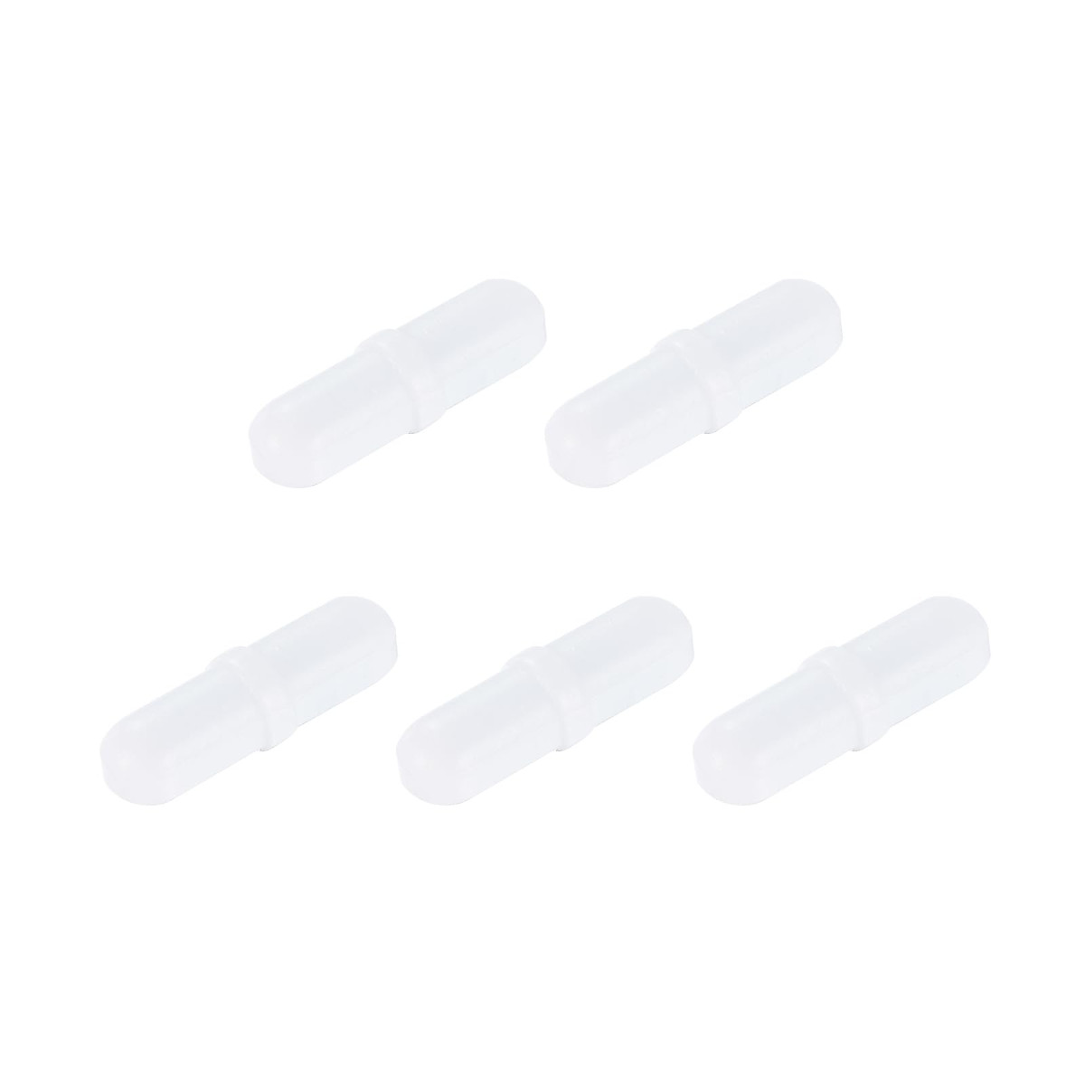 MECCANIXITY Magnetic Stirrer Mixer Stir Bar Rod 25mm(1") x7mm with Ring Shape PTFE Coating Magnet White for Laboratory 5Pcs