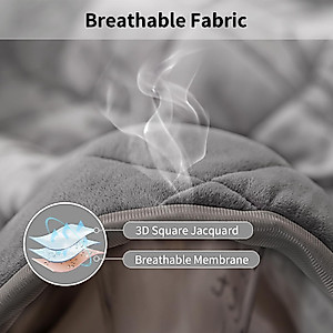 Yinlnpaul Velvet Soft Fluffy Mattress Topper Queen Mattress Pad, Breathable&Noiseless Mattress Protector, Queen Mattress Cover Fitted 18 Inches Deep Pocket (Queen,Gray)