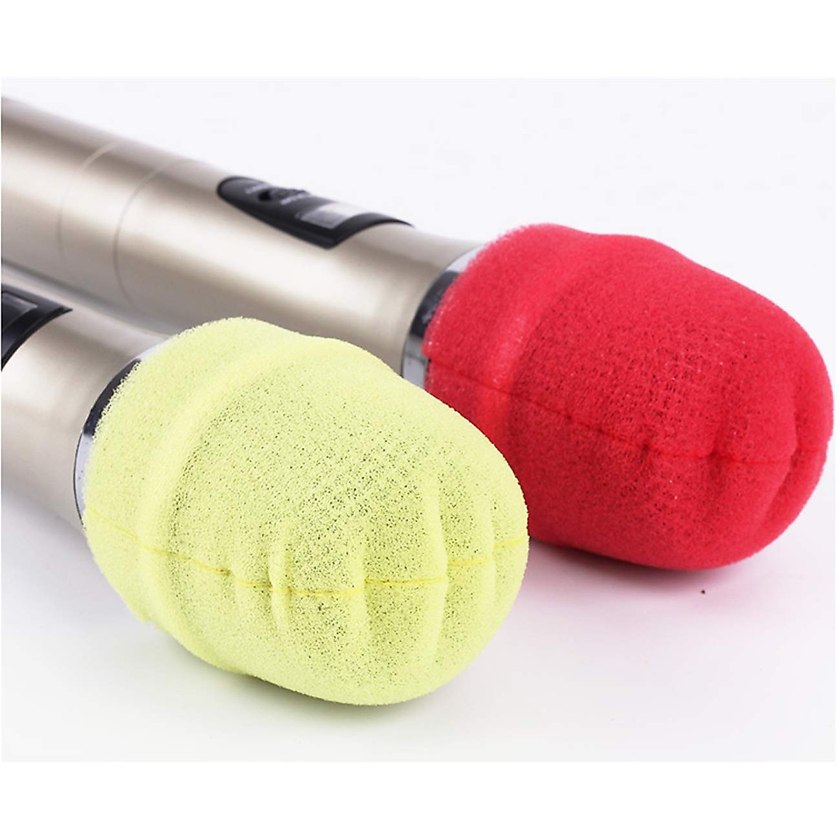 Zzooi 100 PCS Disposable Foam Mic Cover Single Use Microphone Windscreen Foam Cover