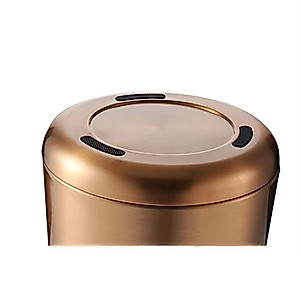 VIORED Wastebasket Stainless Steel Indoor Trash Can Office Paper Basket Flip 10L Trash Can Kitchen Room Home Living Room Bedroom Garbage Can Trash Bin (Size : 1)