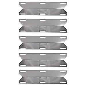 5-Pack BBQ Grill Heat Shield Plate Tent Replacement Parts for Permasteel PG-50506-SRLA - Compatible Barbeque Stainless Steel Flame Tamer, Flavorizer Bar, Vaporizer Bar, Burner Cover 15"
