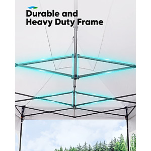 Quictent 10x20 EZ Pop Up Canopy with Sidewall,Heavy Duty Canopy Tent Party Tent for Wedding Outdoor Event,6 Sandbag Included (White)