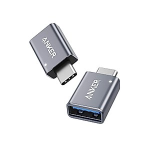Anker USB C Adapter (2 Pack),High-Speed Data Transfer, USB-C to USB 3.0 Female Adapter for MacBook Pro 2020, iPad Pro 2020, Samsung Notebook 9, Dell XPS and More Type C Devices
