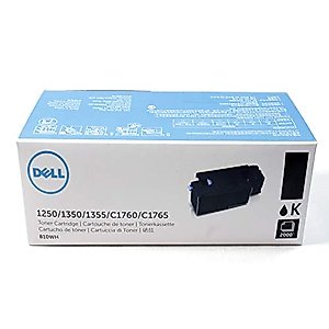 Dell 810WH 1250 1350 1355 C1760 C1765 Toner Cartridge (Black) in Retail Packaging, 1 Size