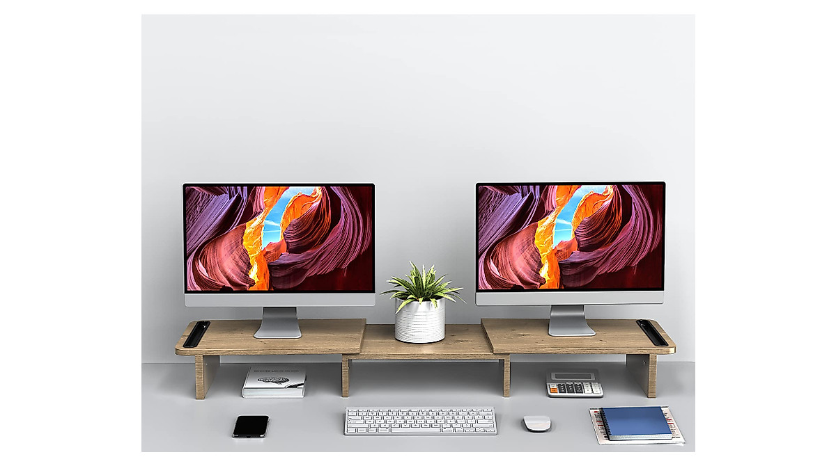 Zimilar Adjustable Monitor Stand Risers - Set of 2